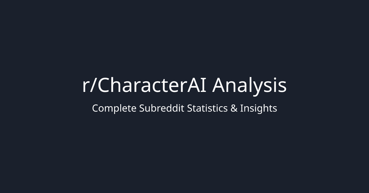 CharacterAI Subreddit Analysis | Stats & Insights | NicheProwler