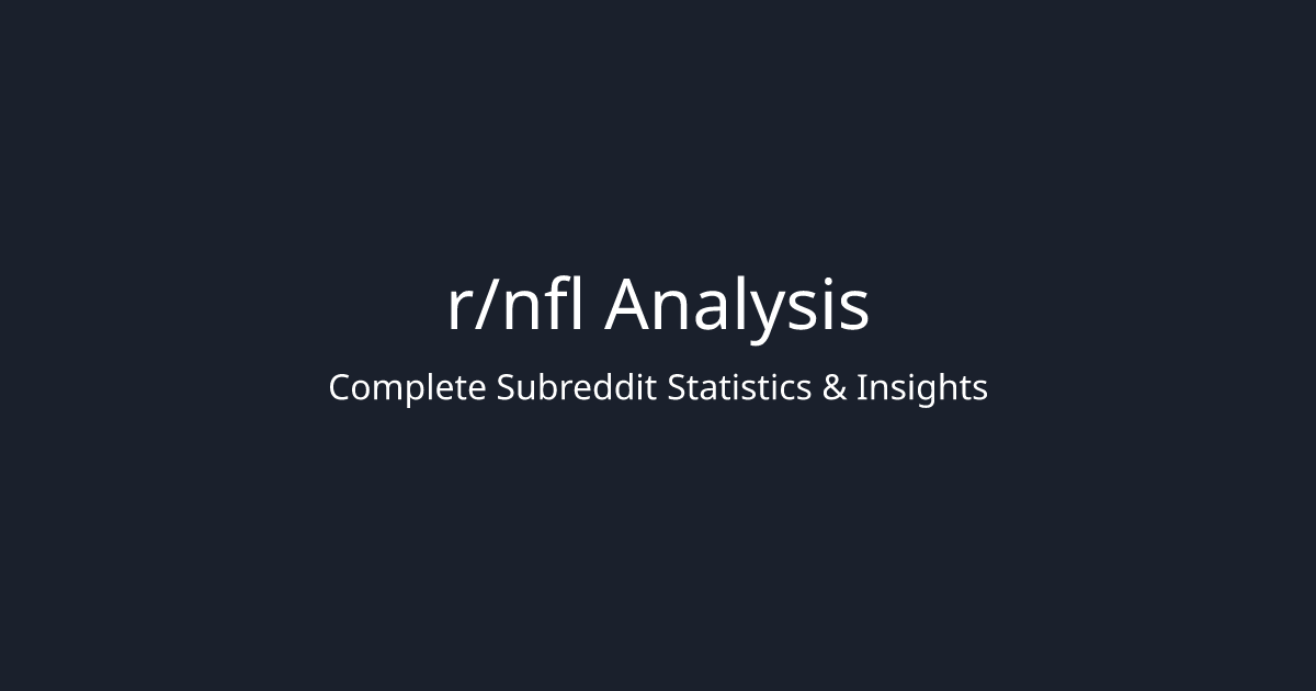 nfl Subreddit Analysis | Stats & Insights | NicheProwler