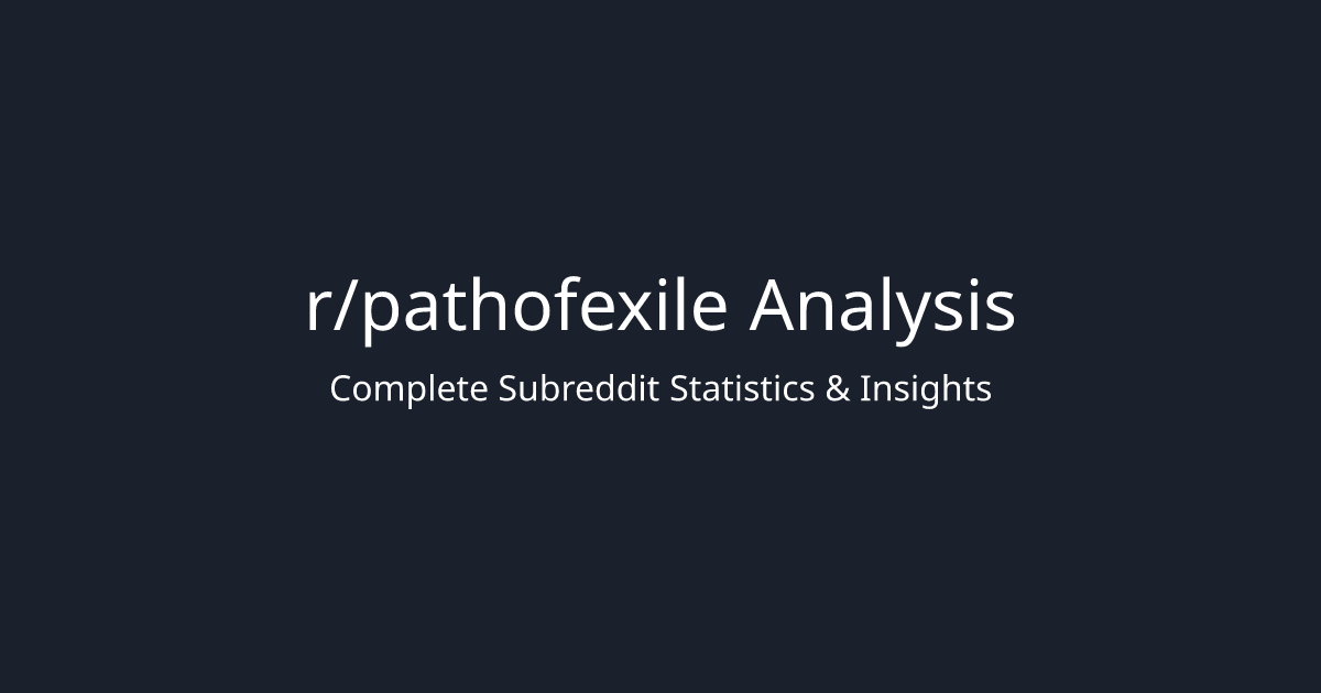 pathofexile Subreddit Analysis | Stats & Insights | NicheProwler