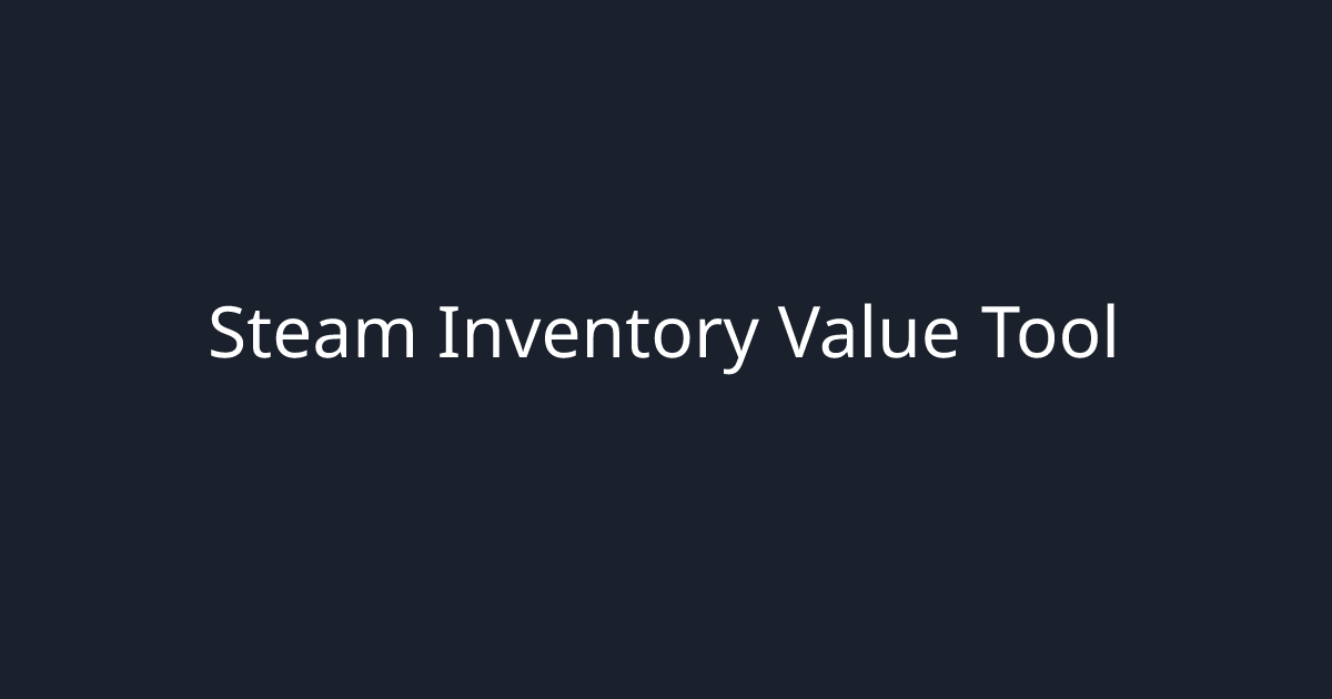 Steam Inventory Value Calculator - Calculate Game Worth